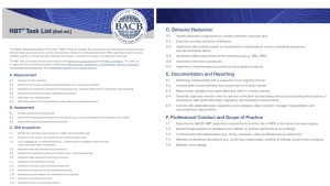 RBT Task List | RBT Mock Exam